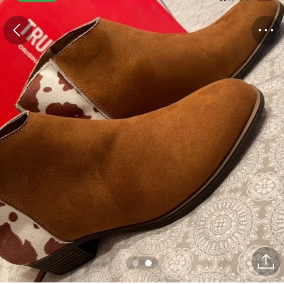 True Craft | Shoes | True Craft Cowhide Booties | Poshmark
